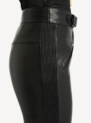 Balmain Lambskin Biker Trousers