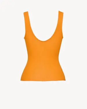 Saint Laurent Ribbed Silk Knit Vest