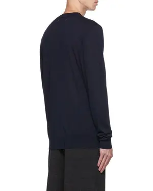GOLDEN GOOSE Logo Patch Wool Jumper - Black
