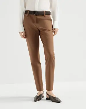 Brunello Cucinelli Stretch Cotton Slim Fit Trousers