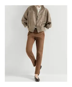 Brunello Cucinelli Stretch Cotton Slim Fit Trousers