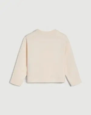 Brunello Cucinelli Cotton Jersey Long Sleeve T-shirt With Monili