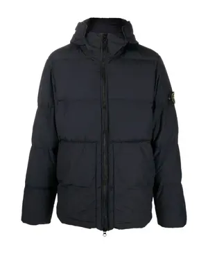 Stone Island Padded Down Jacket With Emblem