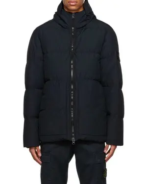 Stone Island Padded Down Jacket With Emblem