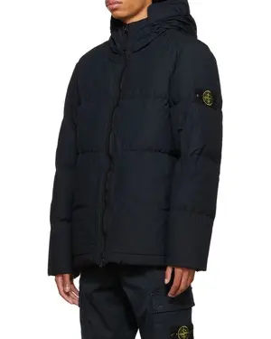 Stone Island Padded Down Jacket With Emblem
