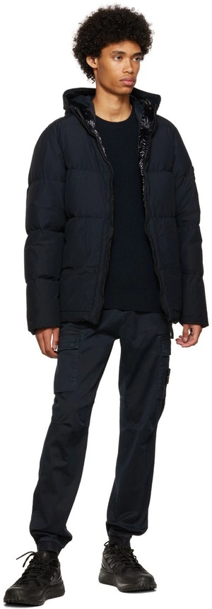 Stone Island Padded Down Jacket With Emblem