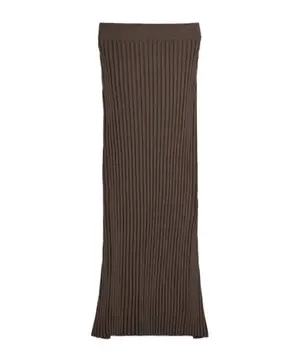 TOD'S Slit Midi Skirt - Brown