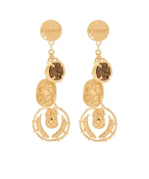 Chloé The Medals Drop Earrings - Yellow