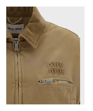Miu Miu Garment-dyed Gabardine Blouson Jacket