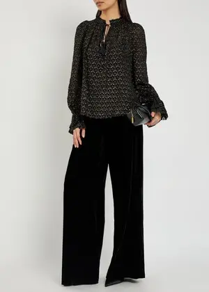 Veronica Beard Maxime Fil Coupé Chiffon Blouse
