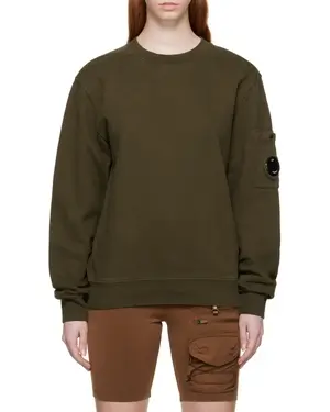 C.P. COMPANY Logo Plaque Crewneck Sweatshirt