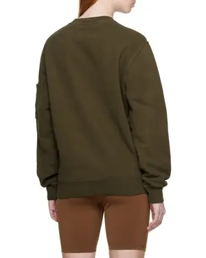C.P. COMPANY Logo Plaque Crewneck Sweatshirt