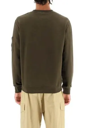 C.P. COMPANY Logo Plaque Crewneck Sweatshirt