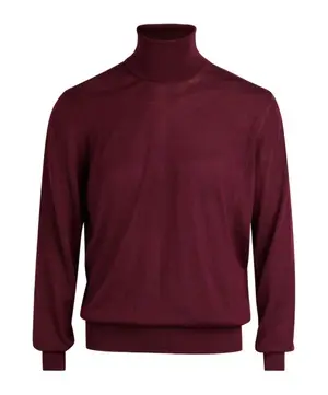 Saint Laurent Roll-neck Wool Jumper - Brown