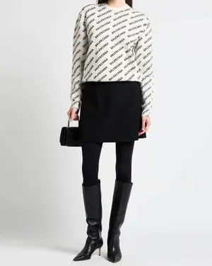 Balenciaga All-over Logo Knit Jumper