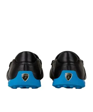 TOD'S Automobili Lamborghini Leather Slip-on Driving Shoes - Black