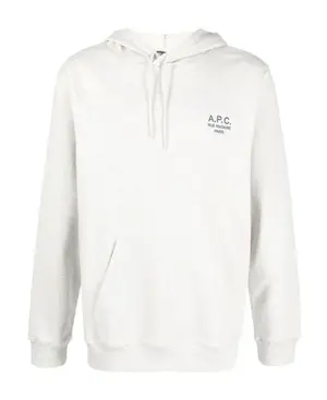 A.p.c. Marvin Logo-print Pullover Hoodie - White