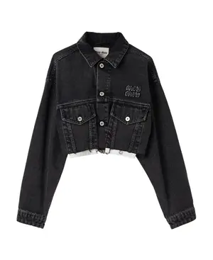 Miu Miu Denim Blouson Jacket - Black
