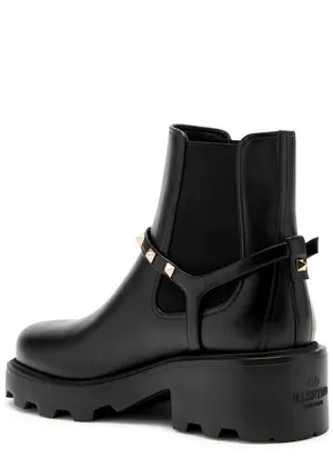 Valentino Garavani Rockstud Beatle Leather Ankle Boot