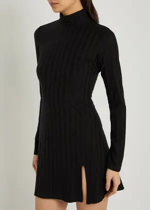 REFORMATION Libra Subtle-stripe Stretch-jersey Mini Dress