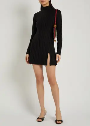 REFORMATION Libra Subtle-stripe Stretch-jersey Mini Dress