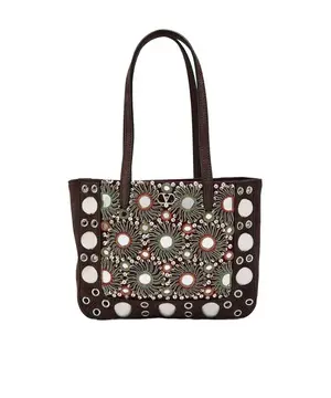 Valentino Garavani Nellc?te Mirror Suede Mini Tote Bag - Black