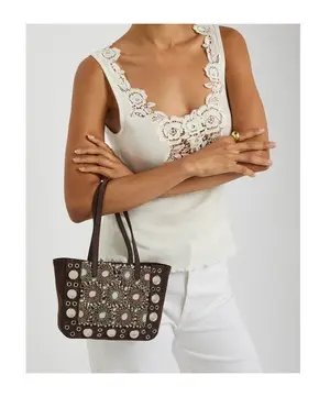 Valentino Garavani Nellc?te Mirror Suede Mini Tote Bag