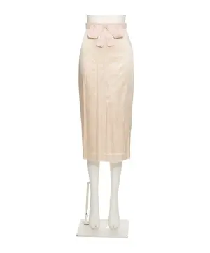 Valentino Garavani High Waist Midi Skirt With Bow Detail