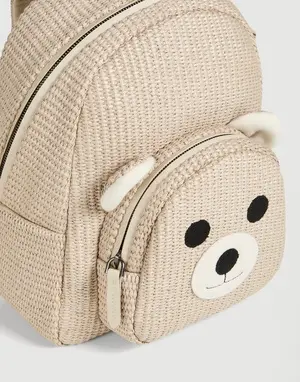 Brunello Cucinelli Raffia Bear Backpack