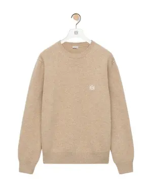 Loewe Wool Sweater With Anagram Embroidery - Nude