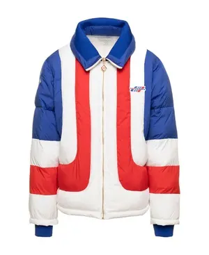Casablanca Colour-block Puffer Jacket - White