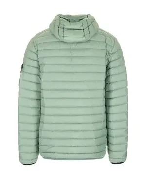 Stone Island Padded Down Hooded Jacket - Sage
