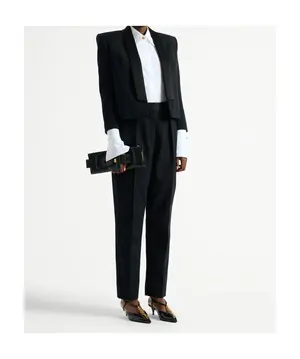 Balmain Cropped Grain De Poudre Jacket