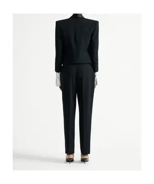 Balmain Cropped Grain De Poudre Jacket
