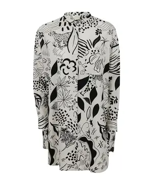 Aspesi Printed Button-down Shirt - Gray