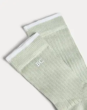 Brunello Cucinelli Cotton Knit Baby Bernie Socks - Mint Green