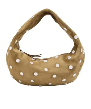 Khaite Olivia Medium Studded Top Handle Bag - Brown