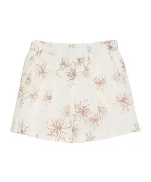 Brunello Cucinelli Cotton Daisy Print Poplin Shorts With Monili
