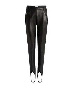 Balmain Stirrup Lambskin Trousers