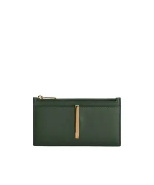 TOD'S Zip Card Holder - Green