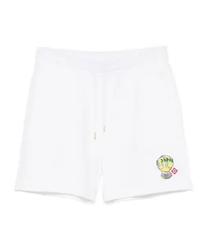 Casablanca Tennis Mascot Quilted Sweatshorts - White