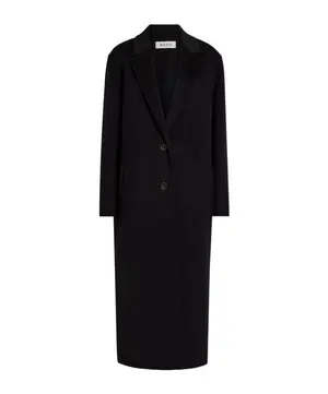 RÓHE Single-breasted Wool Coat - Black