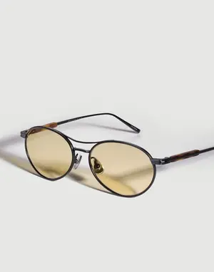 Brunello Cucinelli Full Rim Round Frame Sunglasses