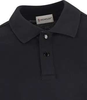 Moncler Long Sleeve Logo Patch Polo Shirt