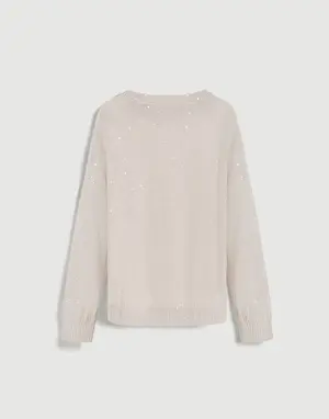 Brunello Cucinelli Linen And Silk Diamond Yarn Sweater