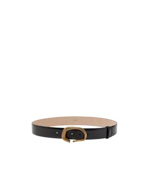 Khaite Santa Fe Leather Belt - Black