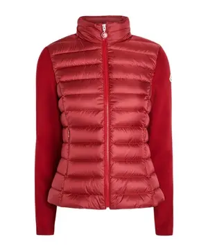 Moncler Quilted Wool-blend Jacket - Red