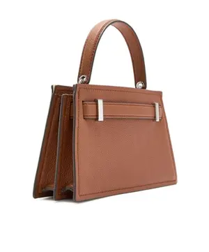 Tory Burch Lee Radziwill Mini Pebbled Leather Top Handle Bag