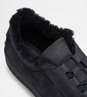 TOD'S Pashmy Suede Sneakers With Shearling Lining