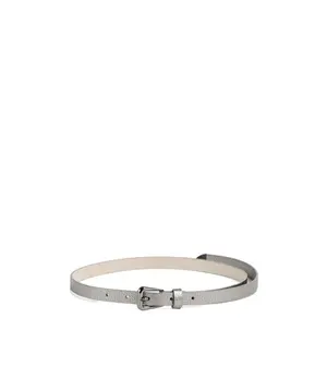 Brunello Cucinelli Lamé Grained Calfskin Belt